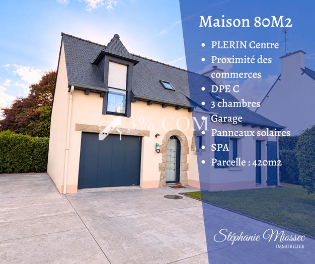 Maison 4 pièces à Plérin, Centre-ville, à vendre