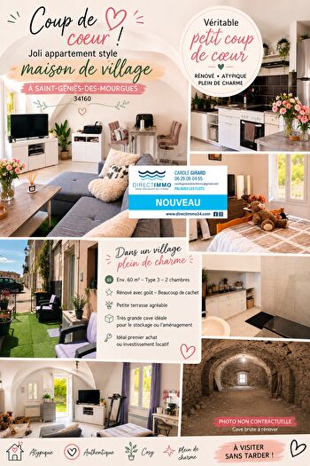 Appartement 3 pièces à Saint-Geniès-des-Mourgues, à vendre