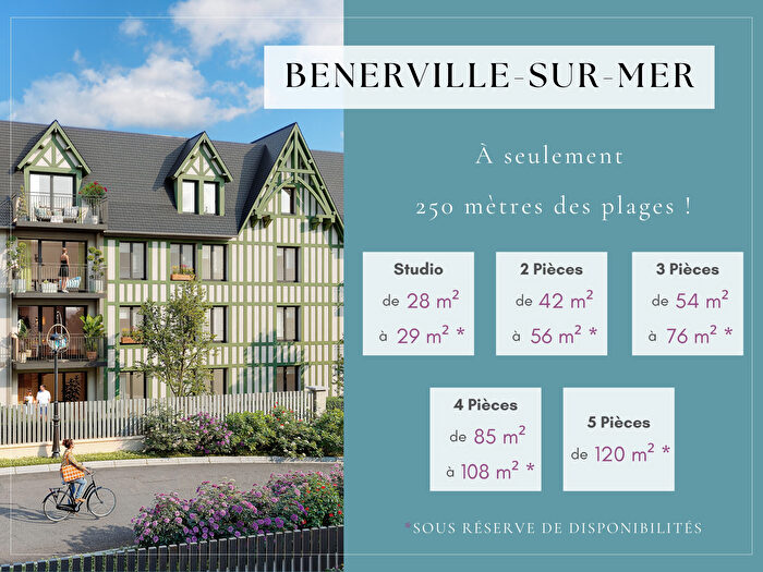 Appartement à vendre - Benerville-sur-Mer - 3 pièces - 2 chambres