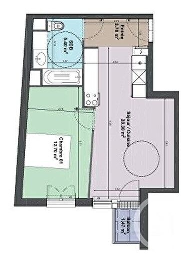 Appartement 2 pièces à vendre - Thiais, Pavé de Grignon