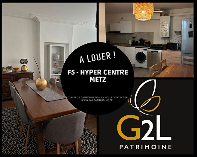 Appartement à louer - Metz, Centre-ville - 5 pièces - 3 chambres