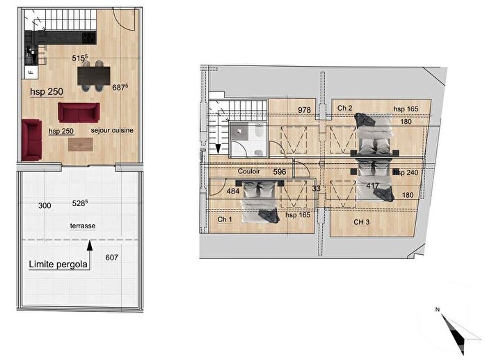 Appartement à vendre - Vinzier - 5 pièces - 4 chambres