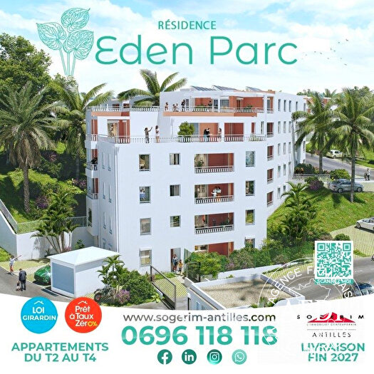 Appartement à vendre - Le Lamentin - 3 pièces - 2 chambres