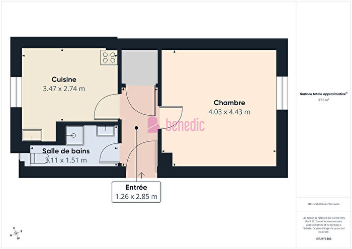 Appartement à vendre - Metz, Sablon - 1 pièce - 1 chambre
