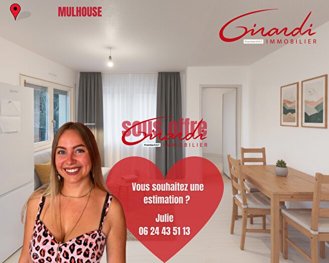 Appartement à vendre - Mulhouse, Bourtzwiller - 2 pièces - 1 chambre