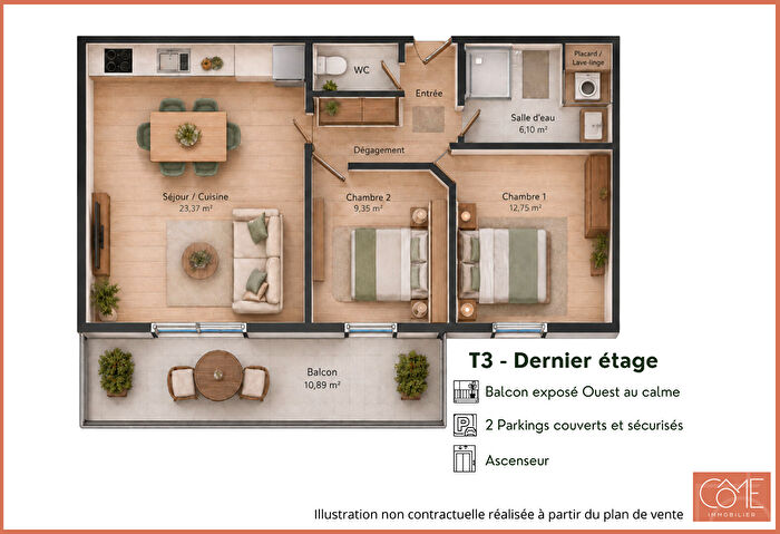 Appartement 3 pièces à vendre - Saint-Malo, Marne-Eveil, L'Hôpital