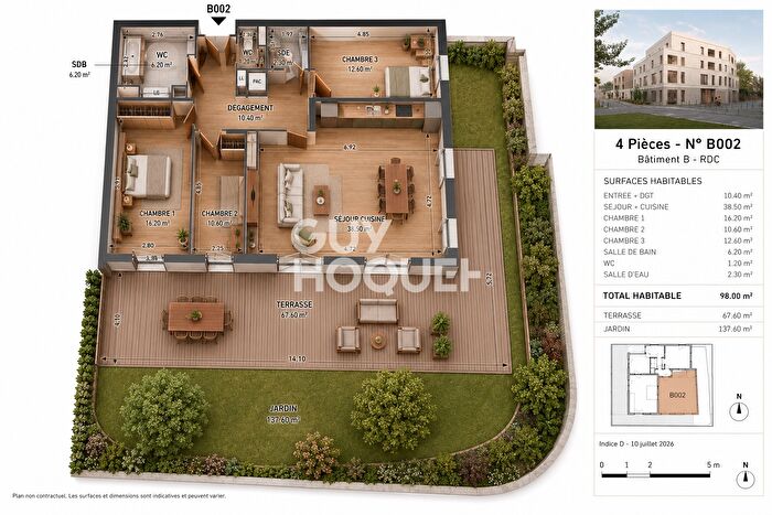 Nantes, Saint-Donatien, Tortière - Appartement 4 pièces à vendre