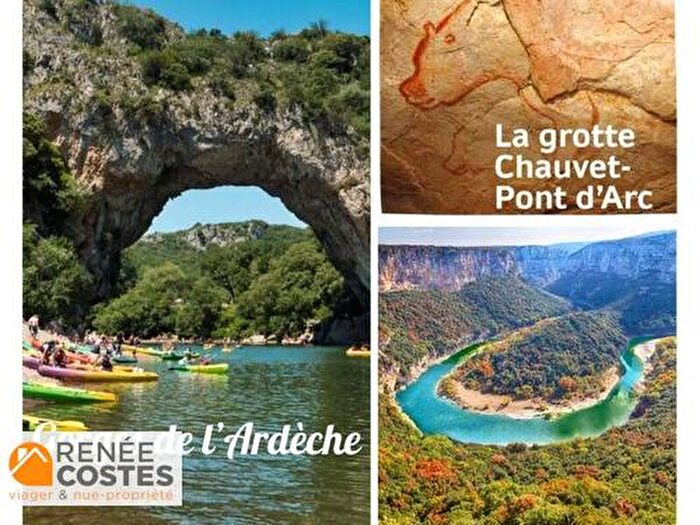 Maison à vendre - Vallon-Pont-dArc - 3 pièces - 2 chambres