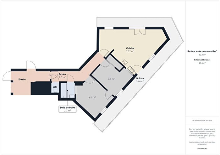 Appartement à vendre - Ivry-sur-Seine, Ivry Port - 3 pièces - 2 chambres