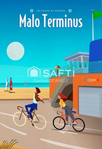 Appartement à vendre - Dunkerque, Rosendaël - 3 pièces - 2 chambres