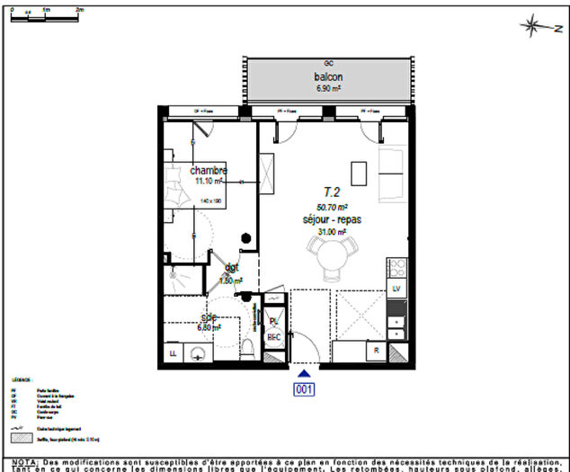 Appartement à vendre - Broons - 2 pièces - 1 chambre