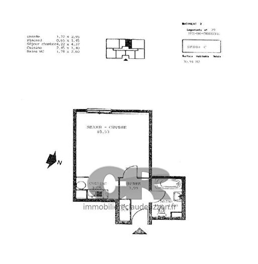 Appartement à louer - Villers-lès-Nancy, Botanique, Village - 1 pièce