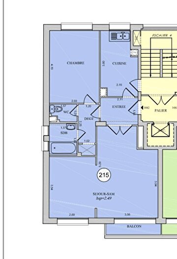 Appartement à vendre - Paris e , Citroën, Boucicaut - 3 pièces - 1 chambre