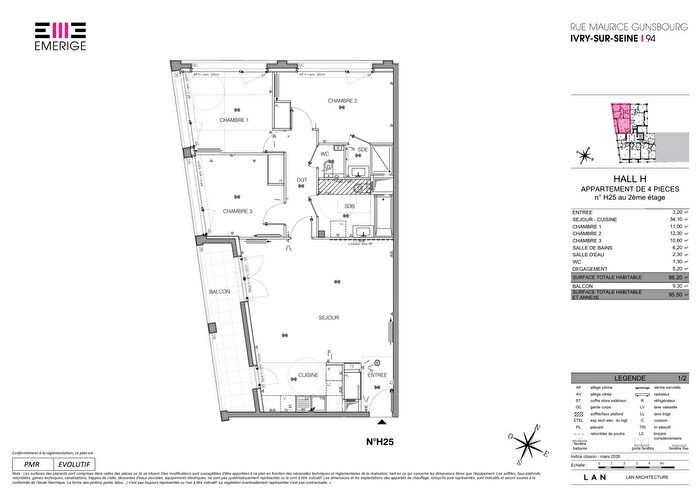 Appartement 4 pièces à louer - Ivry-sur-Seine, Ivry Port