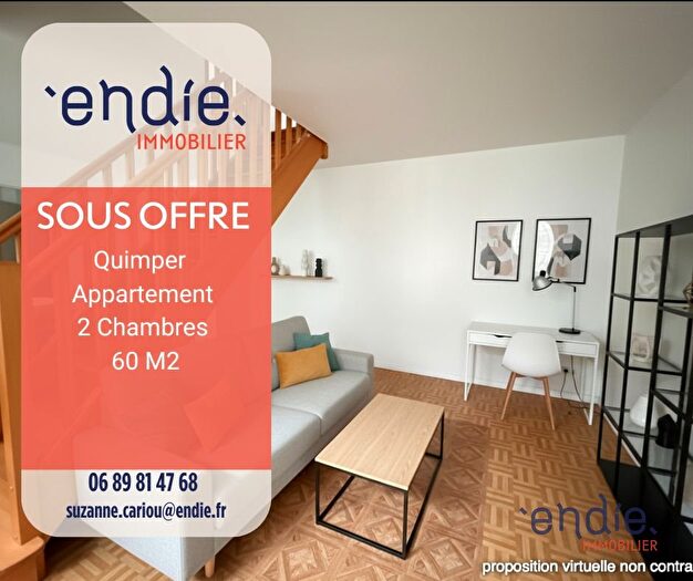 Appartement à vendre - Quimper, Centre-ville - 3 pièces - 2 chambres