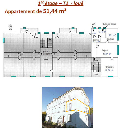 Appartement 3 pièces à Lons-le-Saunier, à vendre