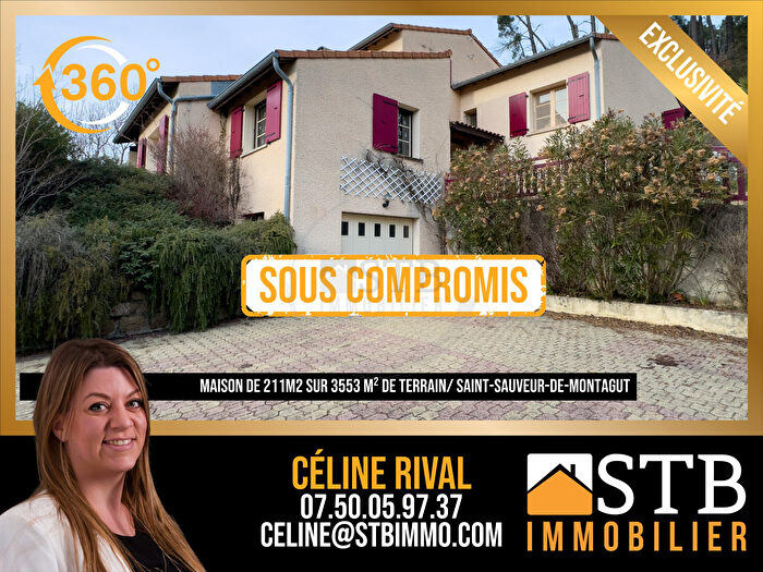 Maison à vendre - Saint-Sauveur-de-Montagut - 7 pièces - 4 chambres