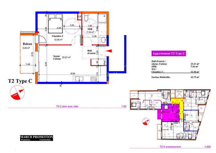 Valence, Faventines - Appartement 2 pièces à vendre