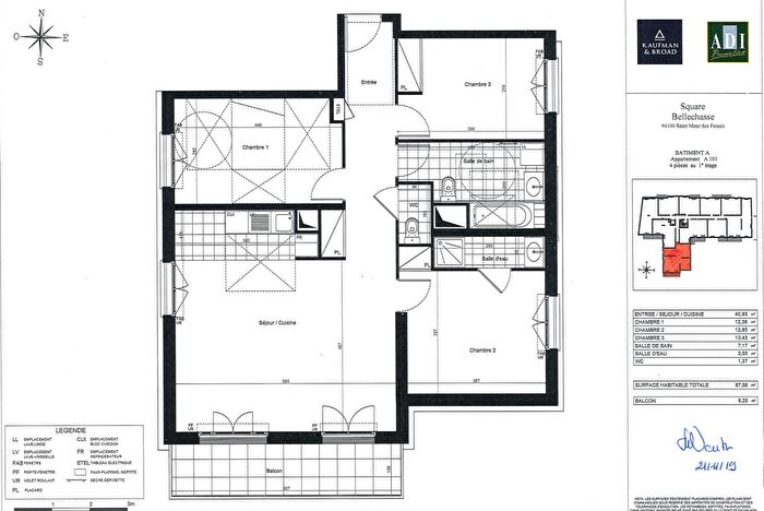 Saint-Maur-des-Fossés, Adamville - Appartement 4 pièces à louer
