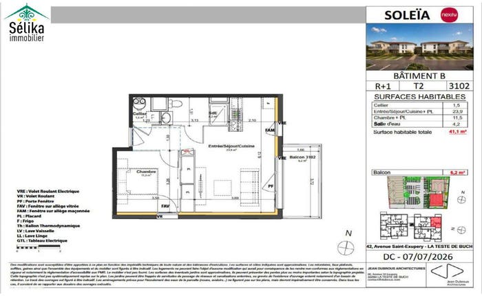 La Teste-de-Buch, L'Enclos d'Alis, Notre-Dame des Monts, Ninots, Miquelots : Appartement 2 pièces à vendre