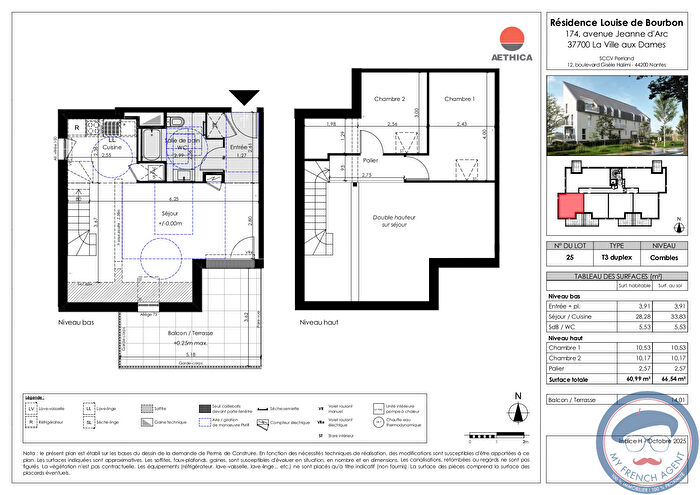 Appartement 4 pièces à La Ville-aux-Dames, à vendre
