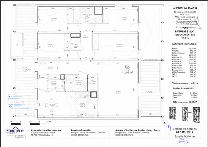 Appartement 5 pièces à Lormont, La Ramade, à louer