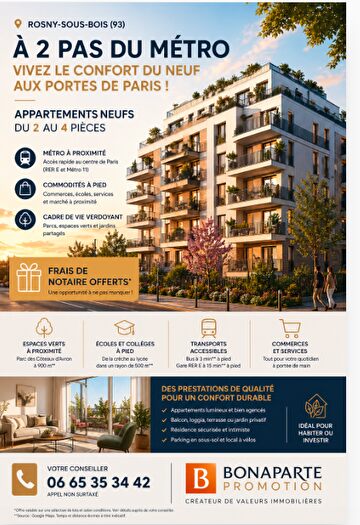 Maison 3 pièces à vendre à Rosny-sous-Bois, Les Boutours