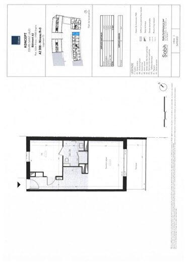Appartement à louer - Angers, Centre-ville, La Fayette - 2 pièces - 1 chambre