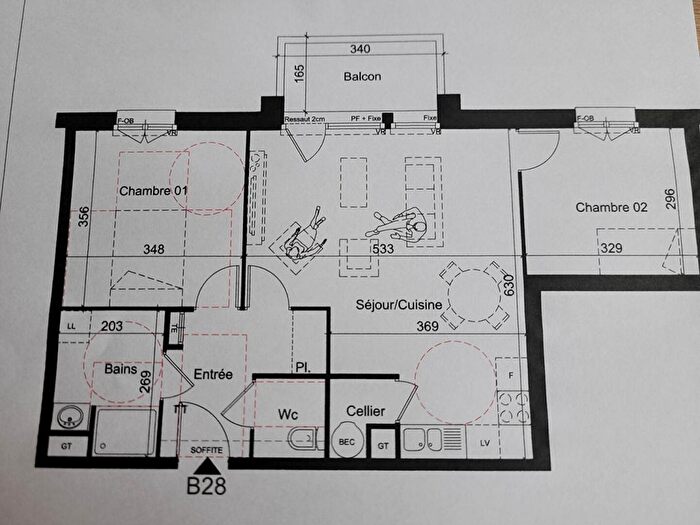 Appartement à vendre - Orchies - 2 pièces - 1 chambre