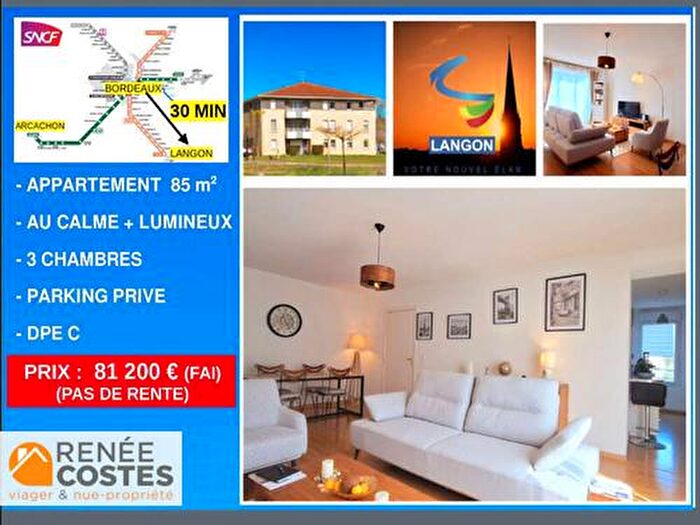 Appartement à vendre - Langon - 4 pièces - 3 chambres