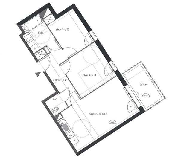Appartement 3 pièces à louer à Vertou, Beautour, La Maladrie, Rives de Sèvre