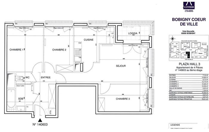Bobigny, Centre-ville : Appartement 4 pièces à louer