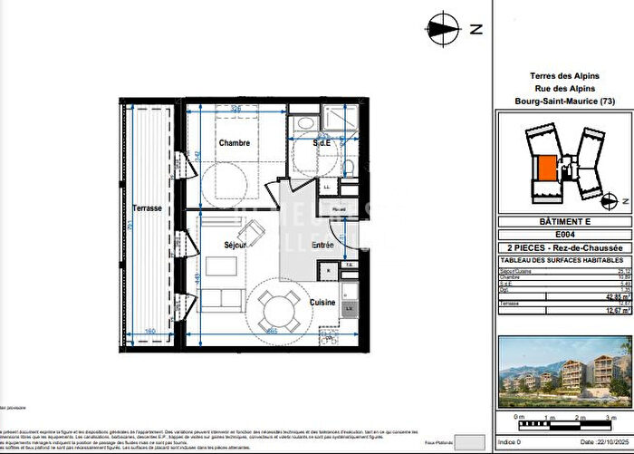 Appartement à vendre - Bourg-Saint-Maurice, Bourg-Saint-Maurice - 2 pièces - 1 chambre