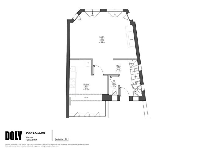Maison 7 pièces à vendre à Paris 19ème, Danube