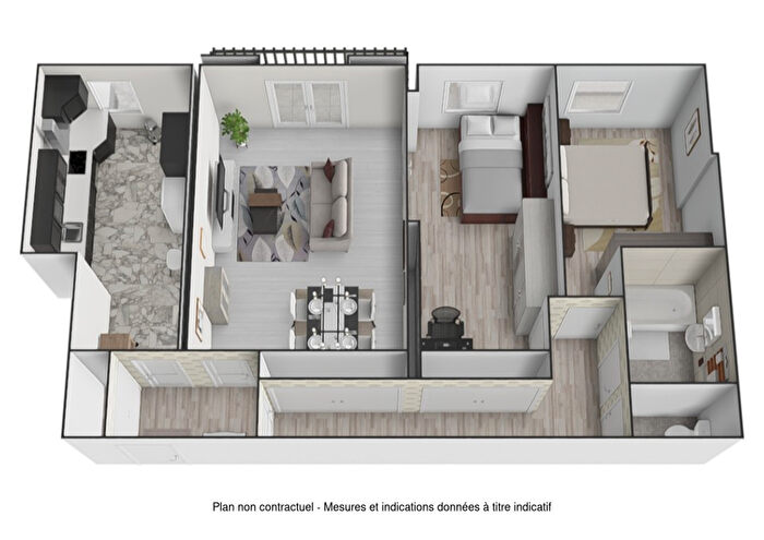 Appartement à vendre - Le Port-Marly - 3 pièces - 2 chambres