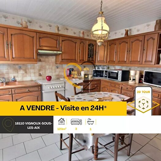 Maison 5 pièces à Vignoux-sous-les-Aix, à vendre