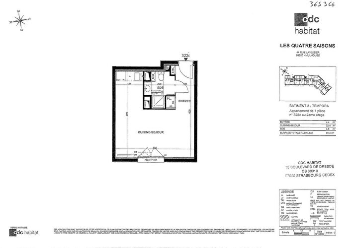 Appartement 1 pièce à Mulhouse, Doller, à louer