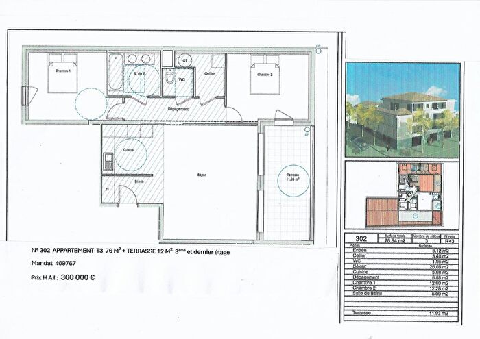 Appartement à vendre - Draguignan, Pierre de la Fée, Morgay - 3 pièces - 2 chambres