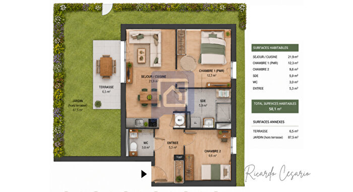 Appartement 3 pièces à vendre à Quimper, Kerfeunteun, Cuzon