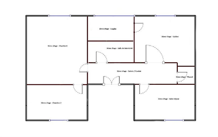 Appartement à vendre - Ivry-sur-Seine, Ivry Port - 3 pièces - 2 chambres
