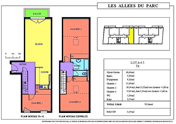 Toulouse, Saint-Simon : Appartement 4 pièces à louer