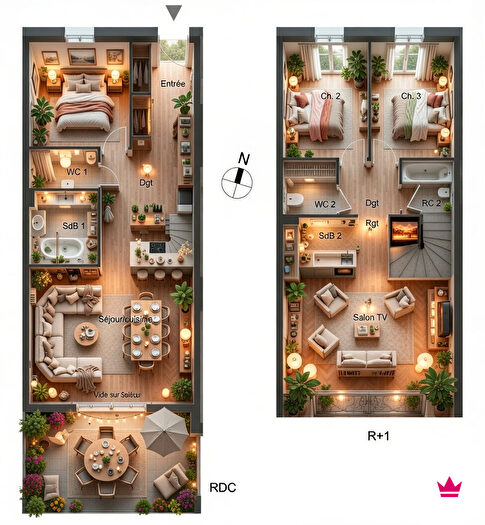 Appartement à vendre - Challes-les-Eaux - 5 pièces - 4 chambres