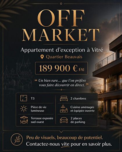 Vitré, Maison Rouge : Appartement 3 pièces à vendre