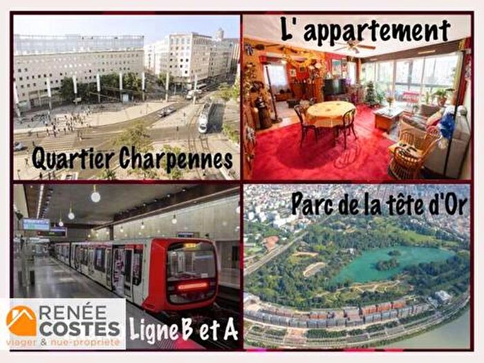 Appartement à vendre - Villeurbanne - 4 pièces - 2 chambres
