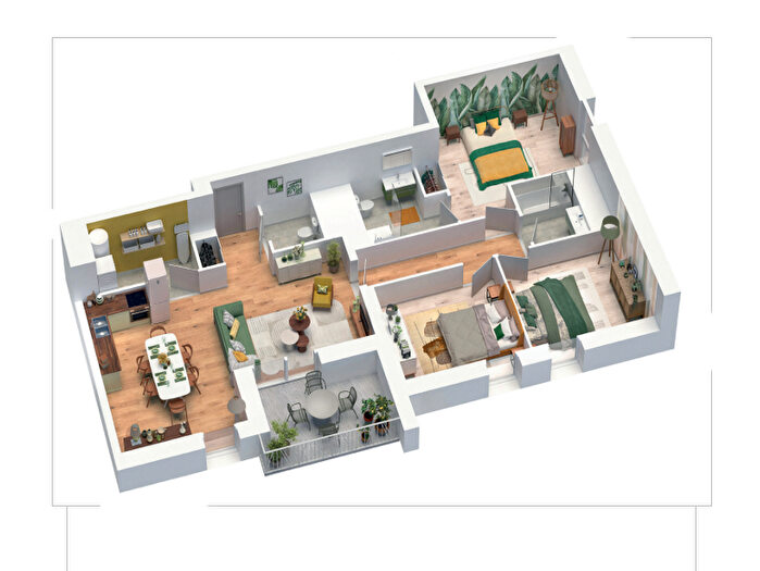 Appartement à vendre - Plougonvelin - 3 pièces - 2 chambres