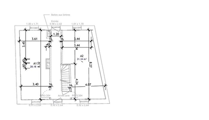Appartement à vendre - La Tour-du-Pin - 2 pièces - 1 chambre