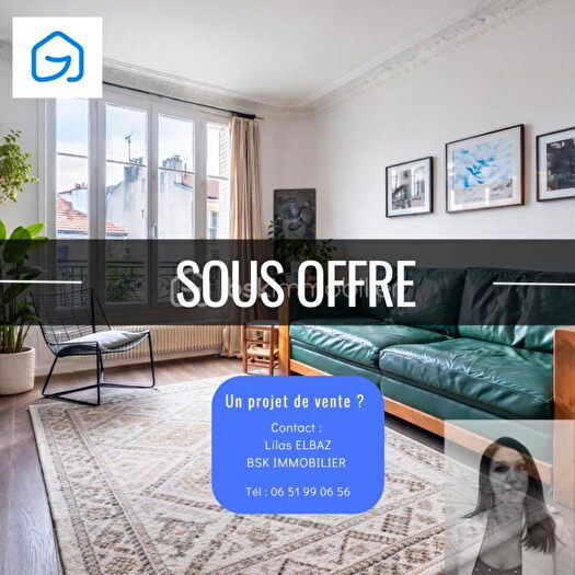 Appartement à vendre - Pantin, Quatre Chemins Sud - 3 pièces - 2 chambres