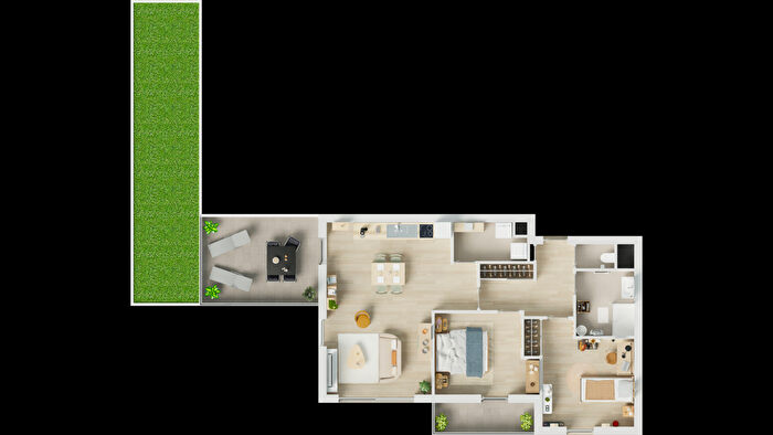 Appartement à vendre - Guilers - 3 pièces - 2 chambres