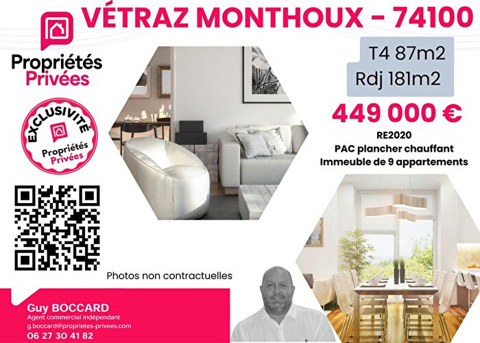 Appartement à vendre - Vétraz-Monthoux - 4 pièces - 3 chambres