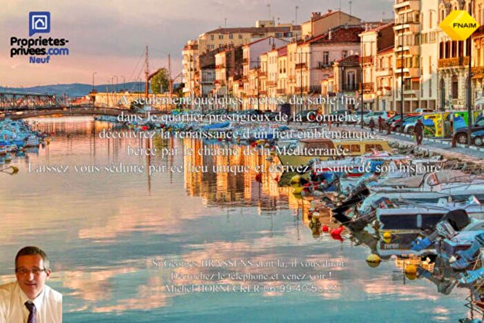 Appartement à vendre - Sète, La Corniche - 3 pièces - 2 chambres